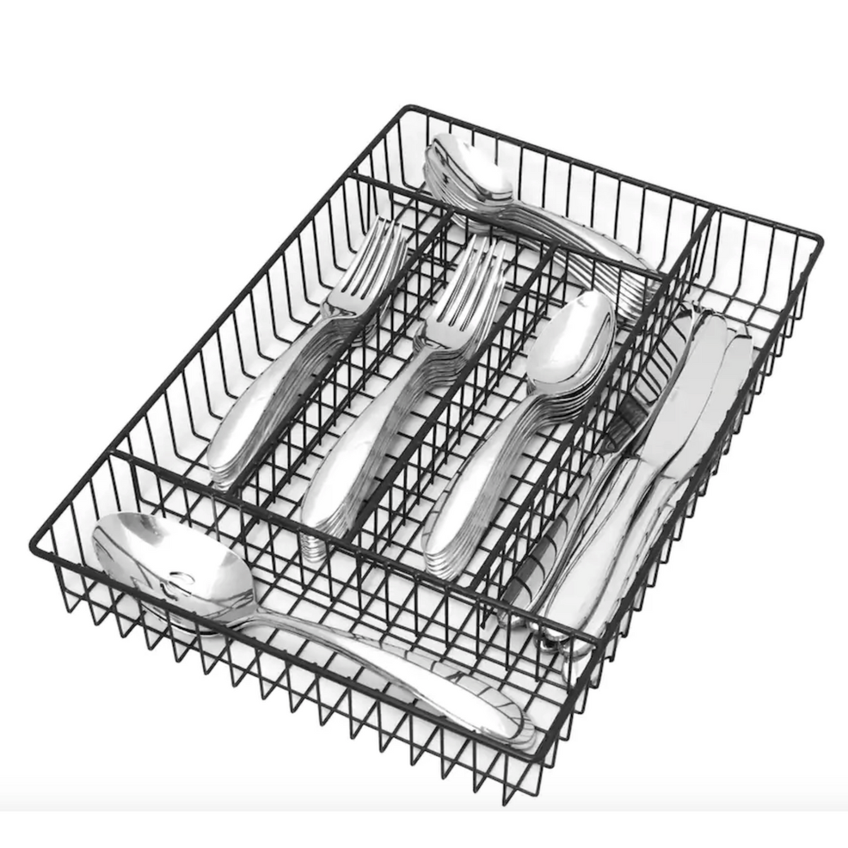 Oneida Landon 42 Piece Flatware Set, Service for 8 + Storage Caddy ...